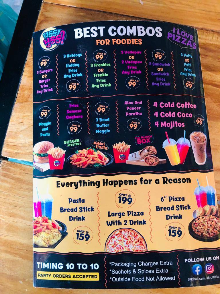 Menu at DHAKKA MUKKI EATERY - Best Cafe in Kathlal, Best Fast Food ...