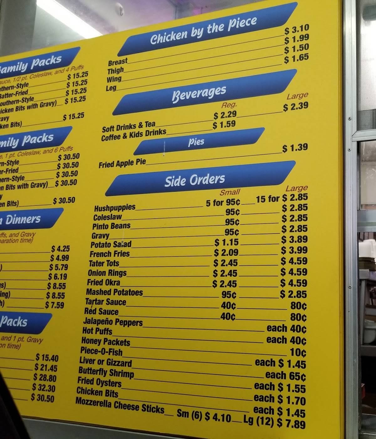 Menu at Dimba's Chicken & Seafood restaurant, Lubbock, 5010 Quaker Ave