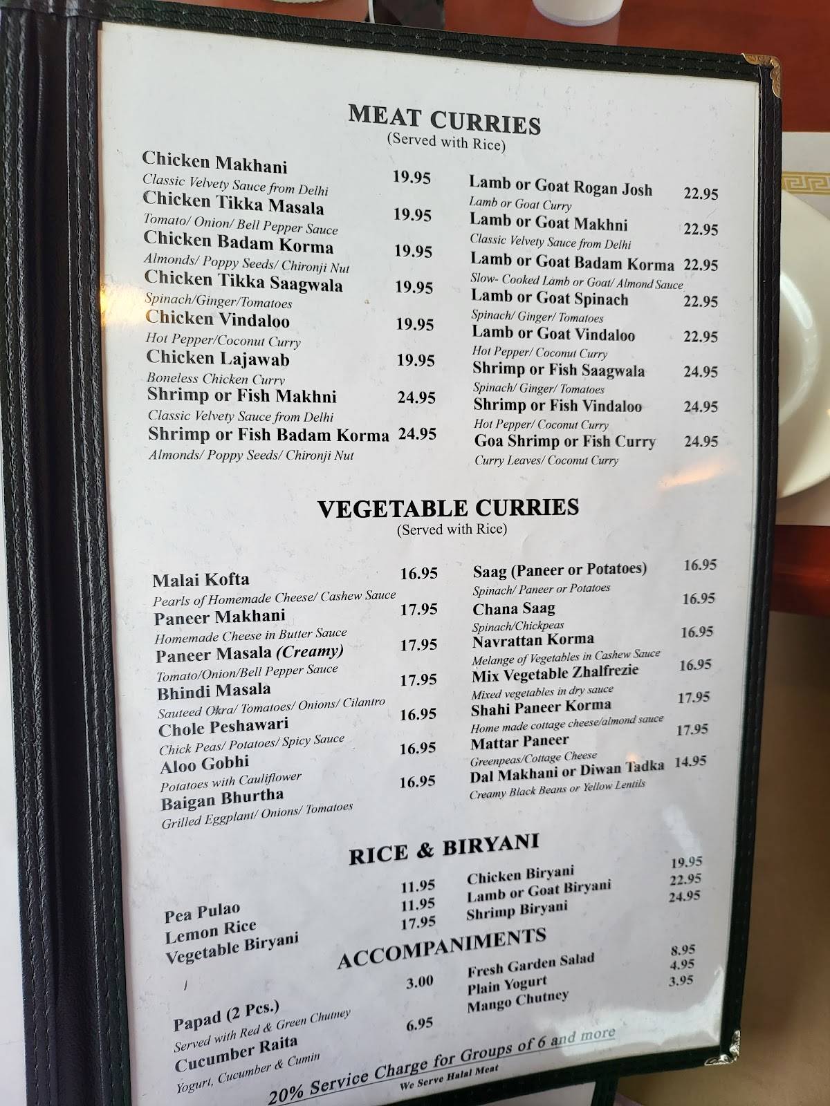 Menu at Diwan Indian Restaurant and Bar, Hicksville
