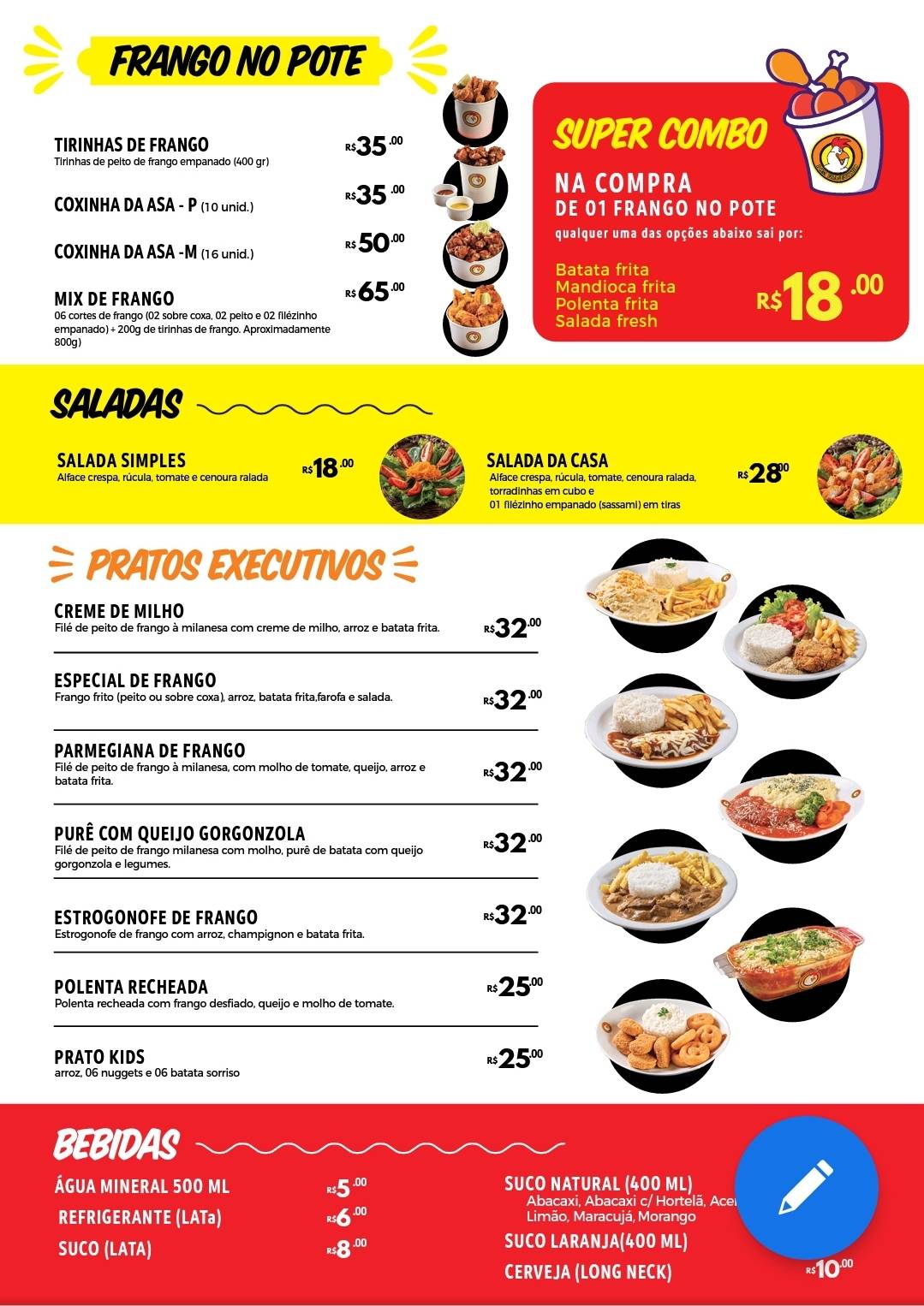 Menu em Dom Franguitho BC - Delivery Frango Frito, Frango Passarinho ...