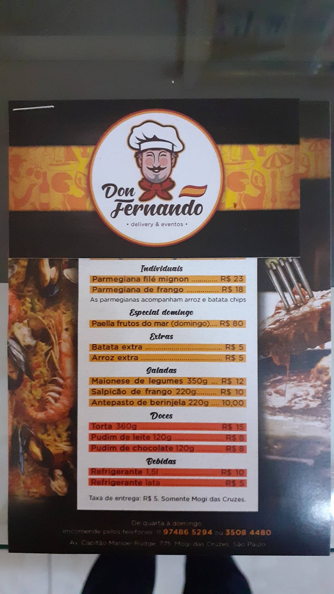 Menu at Restaurante Don Fernando, Mogi das Cruzes