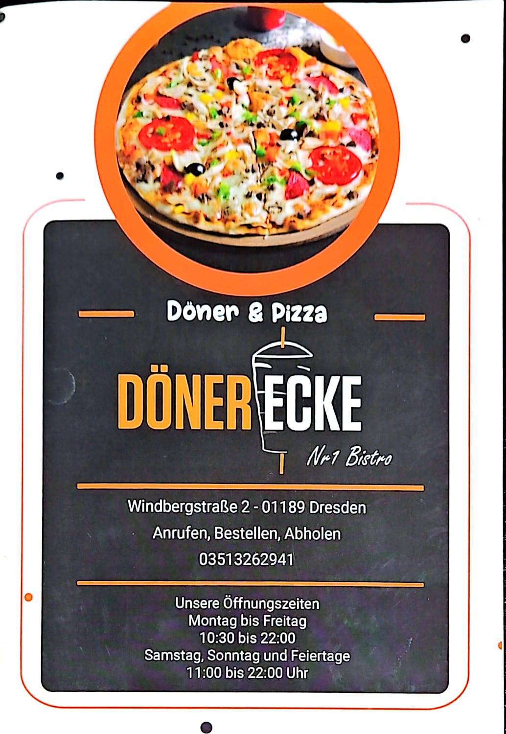 Speisekarte von Döner & Pizza Ecke, Dresden