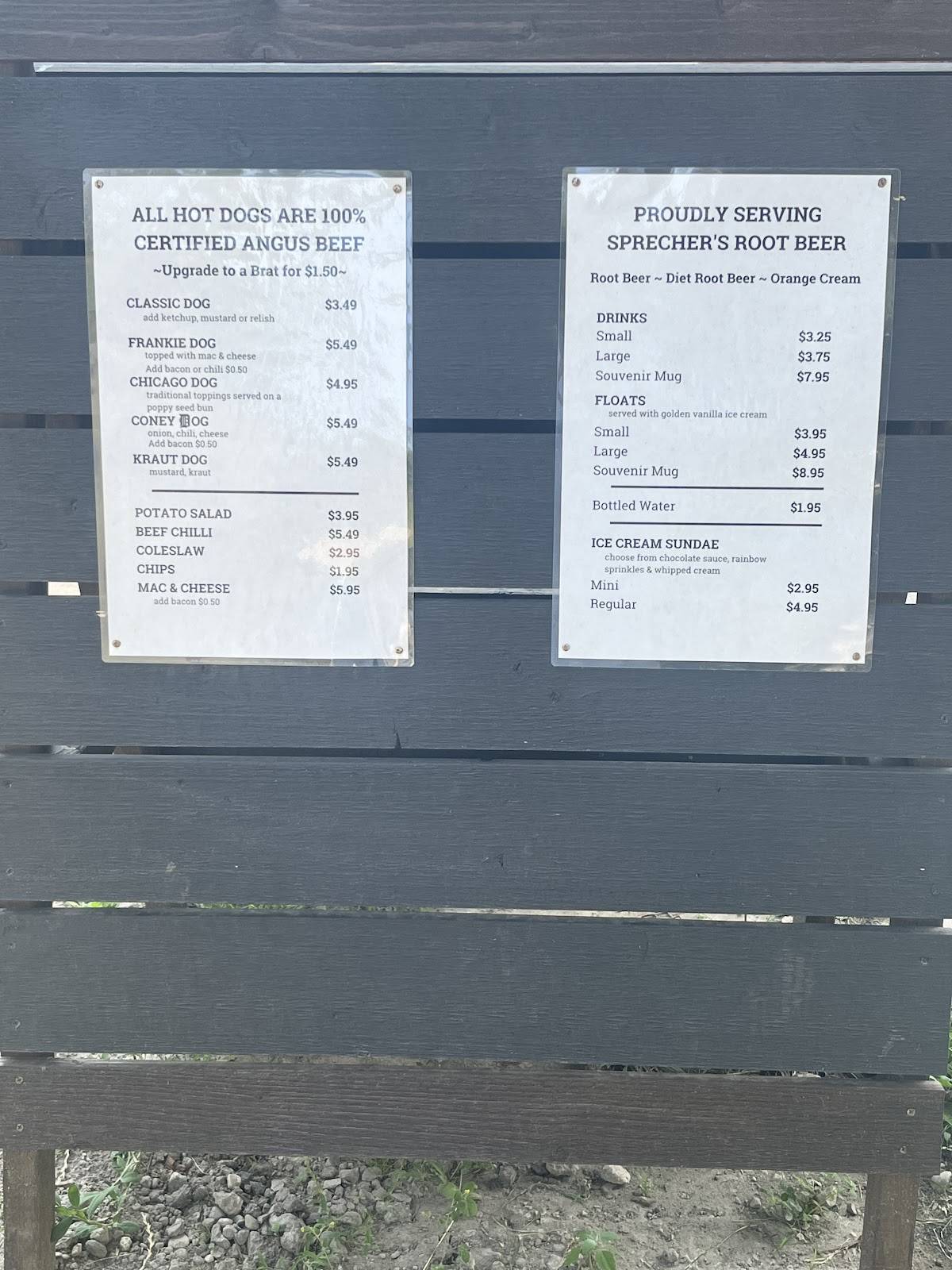 Menu at Douglas Root Beer Barrel, Douglas