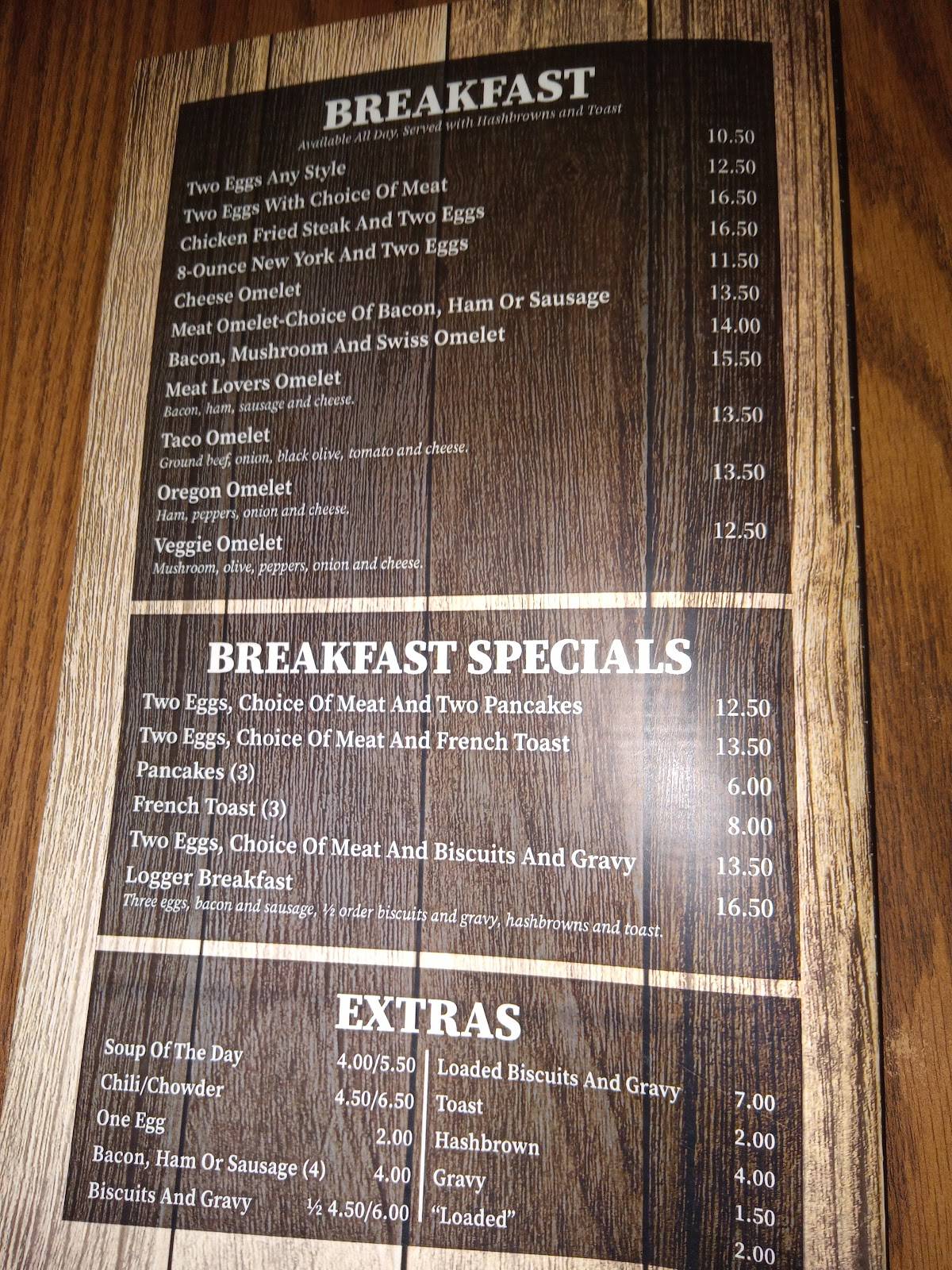 Menu at Downtown Restaurant & Lounge, Sweet Home