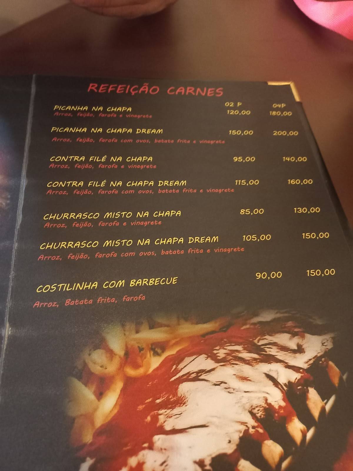 Carta de Dream House Bar e Restaurante, Belford Roxo