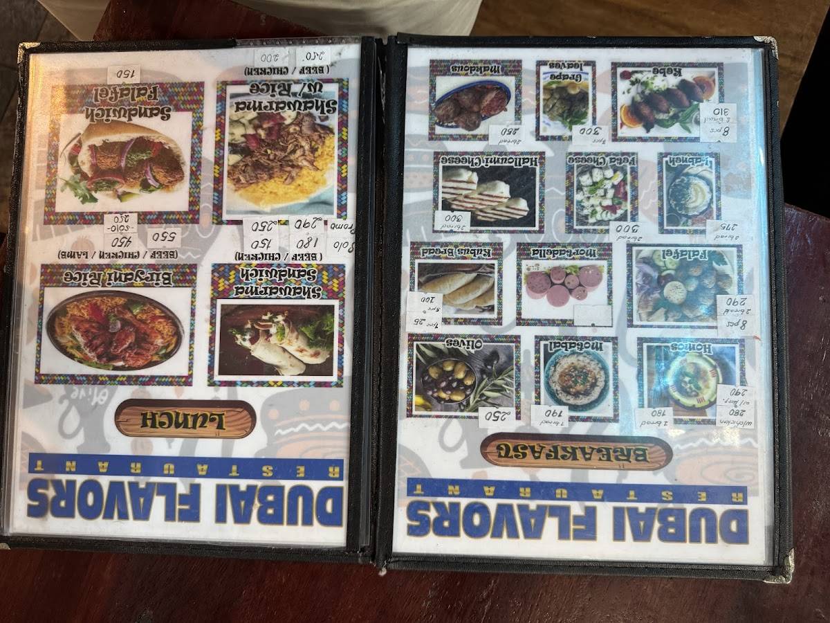 Menu at Dubai Flavors Restaurant, Tagaytay