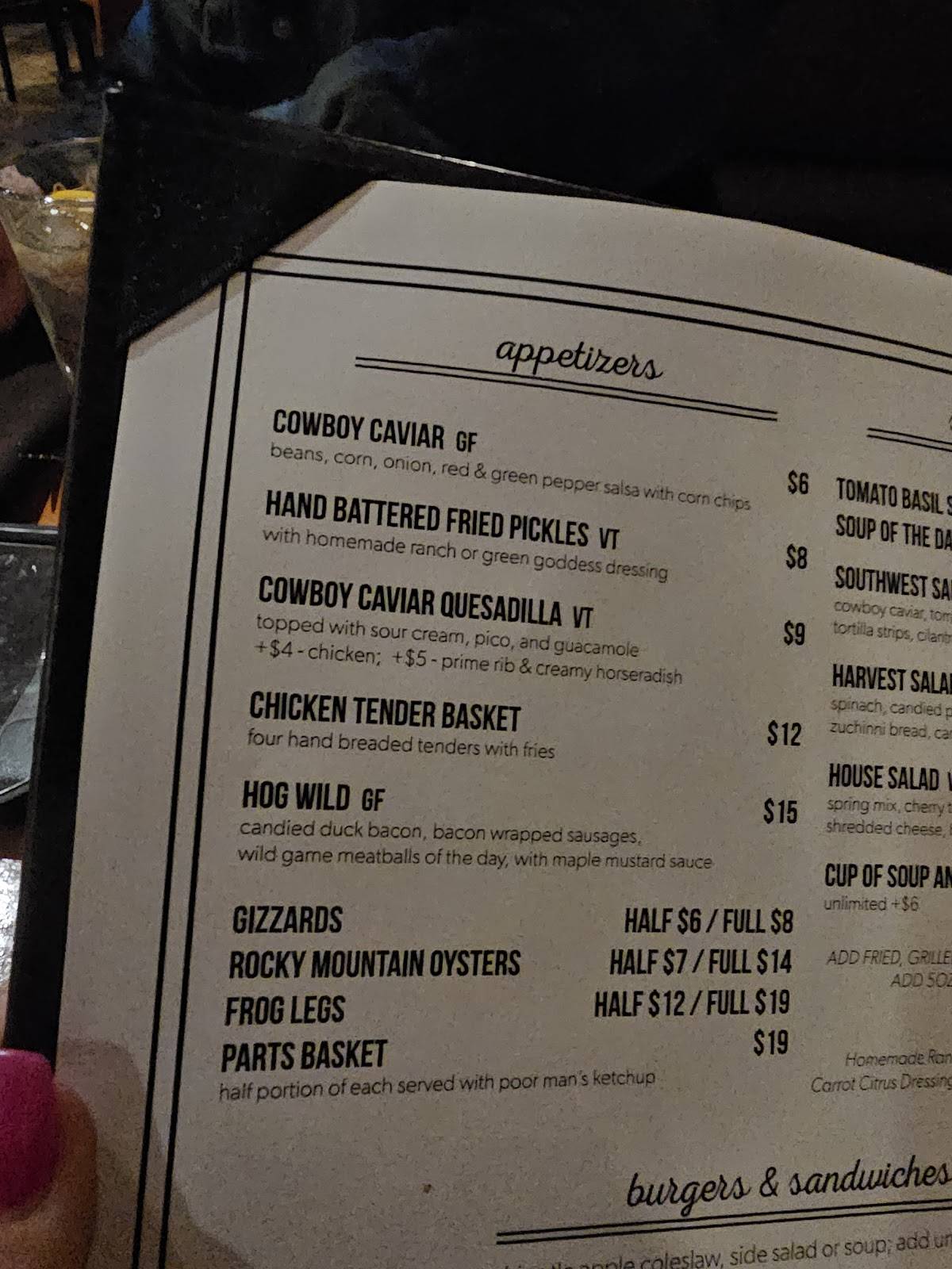 Menu at Dusty Trail Cafe & Steakhouse, Rock Port, US Hwy 136 W