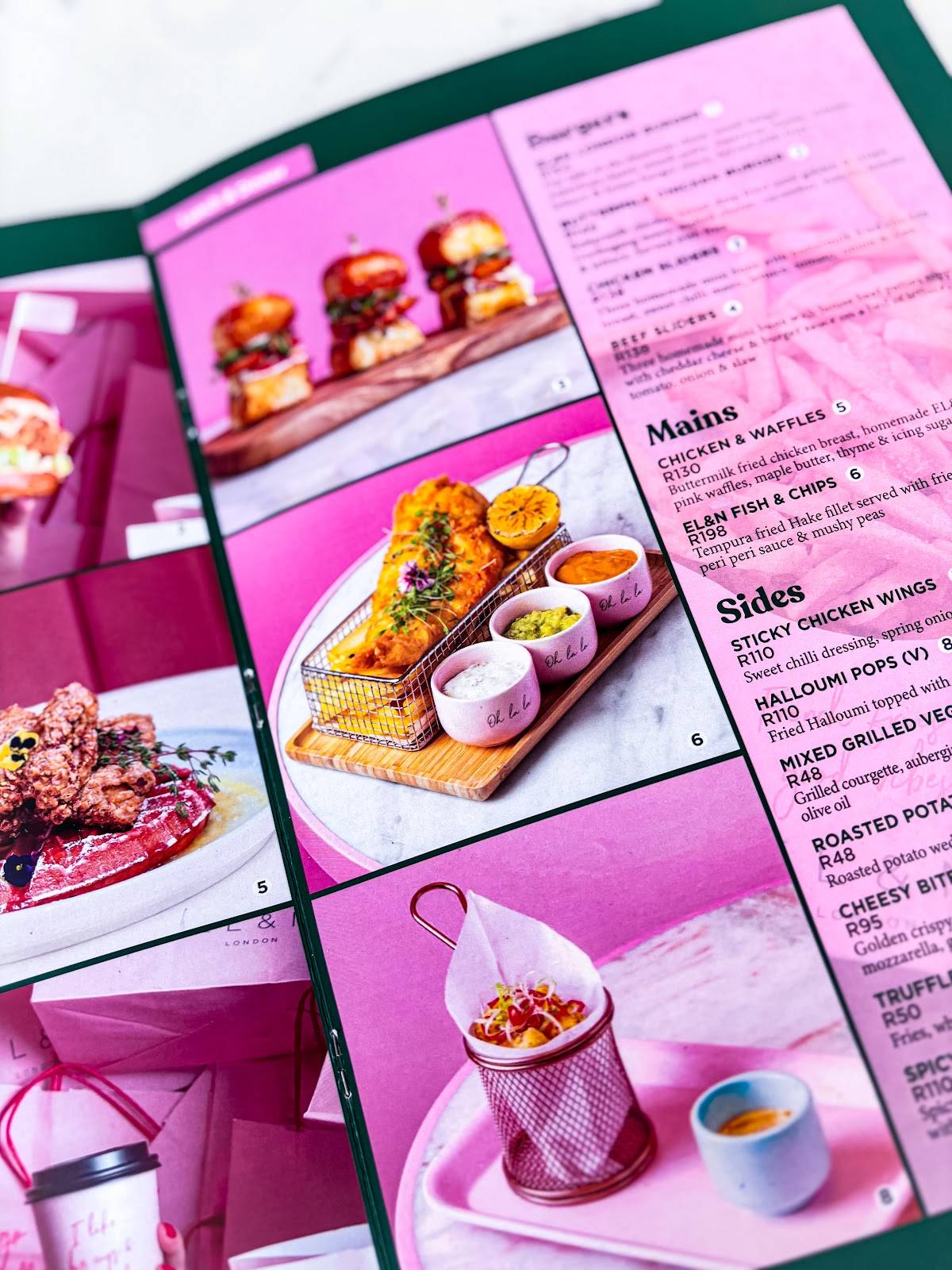 Menu at EL&N London - Mall of Africa cafe, Midrand
