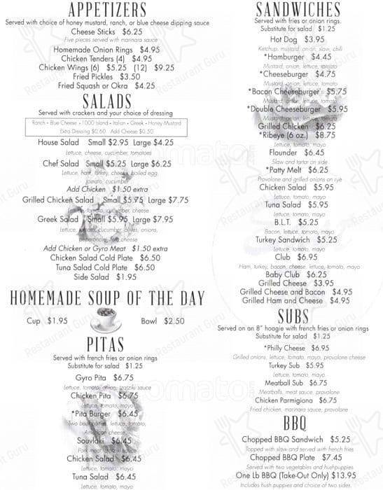 Menu at East 74 Restaurant, Matthews, Monroe Rd