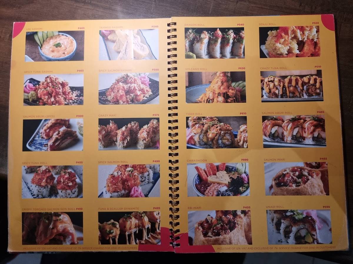 Menu at Ebi10 restaurant, Pasig