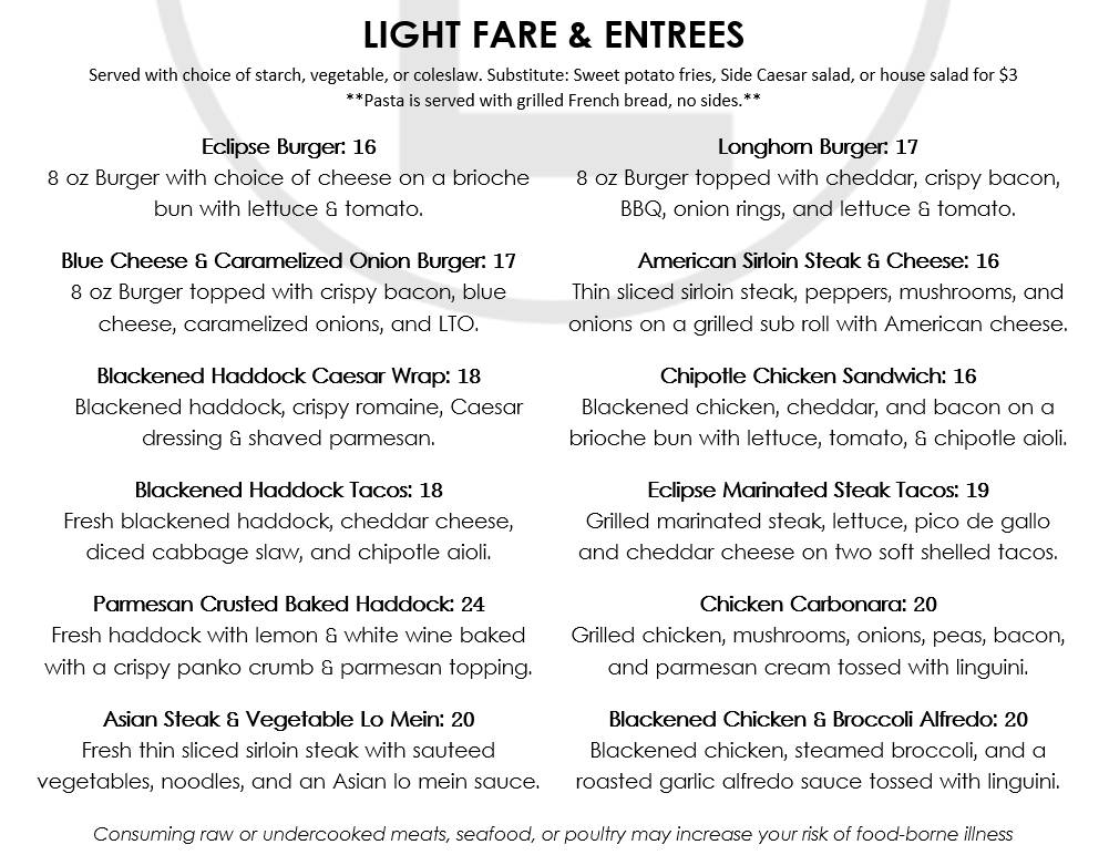 Menu at Dry Dock restaurant, Rockland, 273 Main St