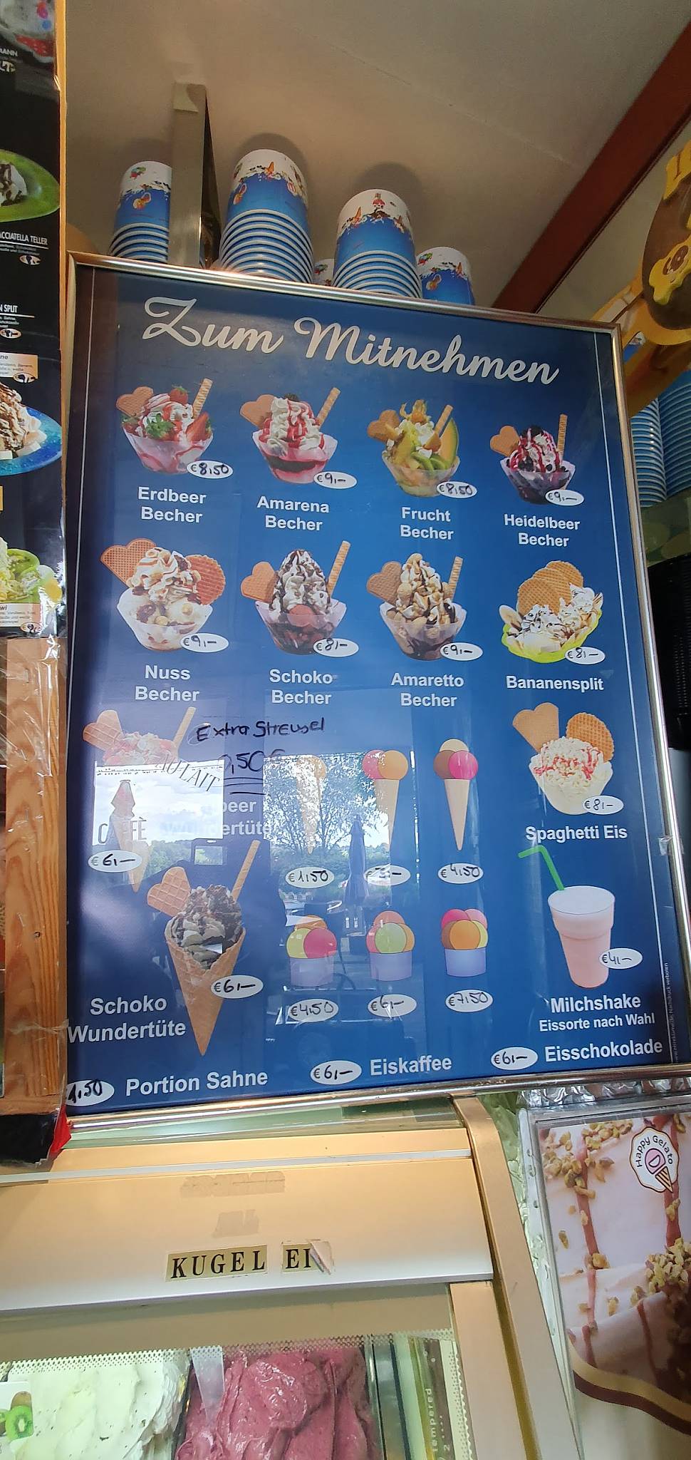 Speisekarte von Eis Cafe Casanova, Kierspe
