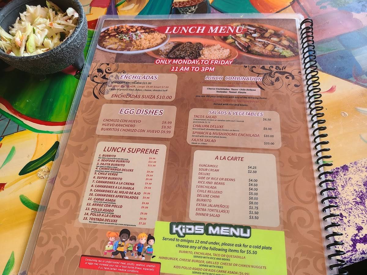 Menu at El Agave Authentic Mexican Restaurant, Wenatchee