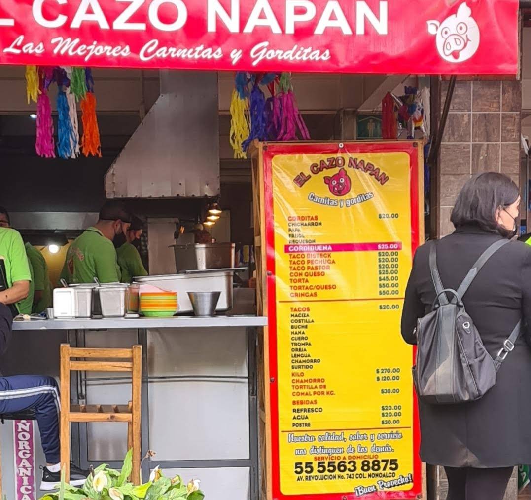 Carta del restaurante El Cazo Napan, Ciudad del México