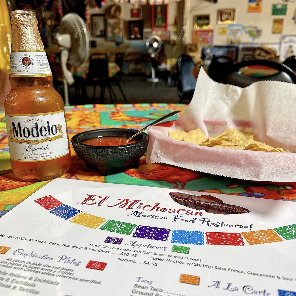 Menu at El Michoacan Restaurant, Ramona