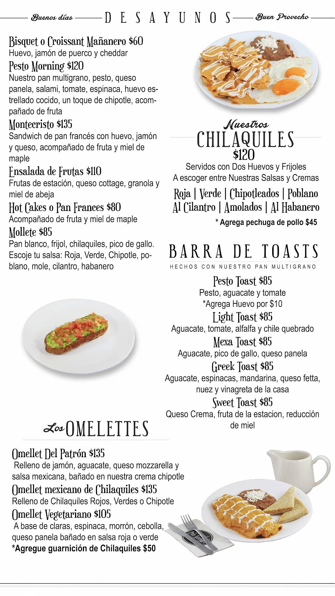 Carta del restaurante El Pan Nuestro Express - Hipódromo, Tijuana