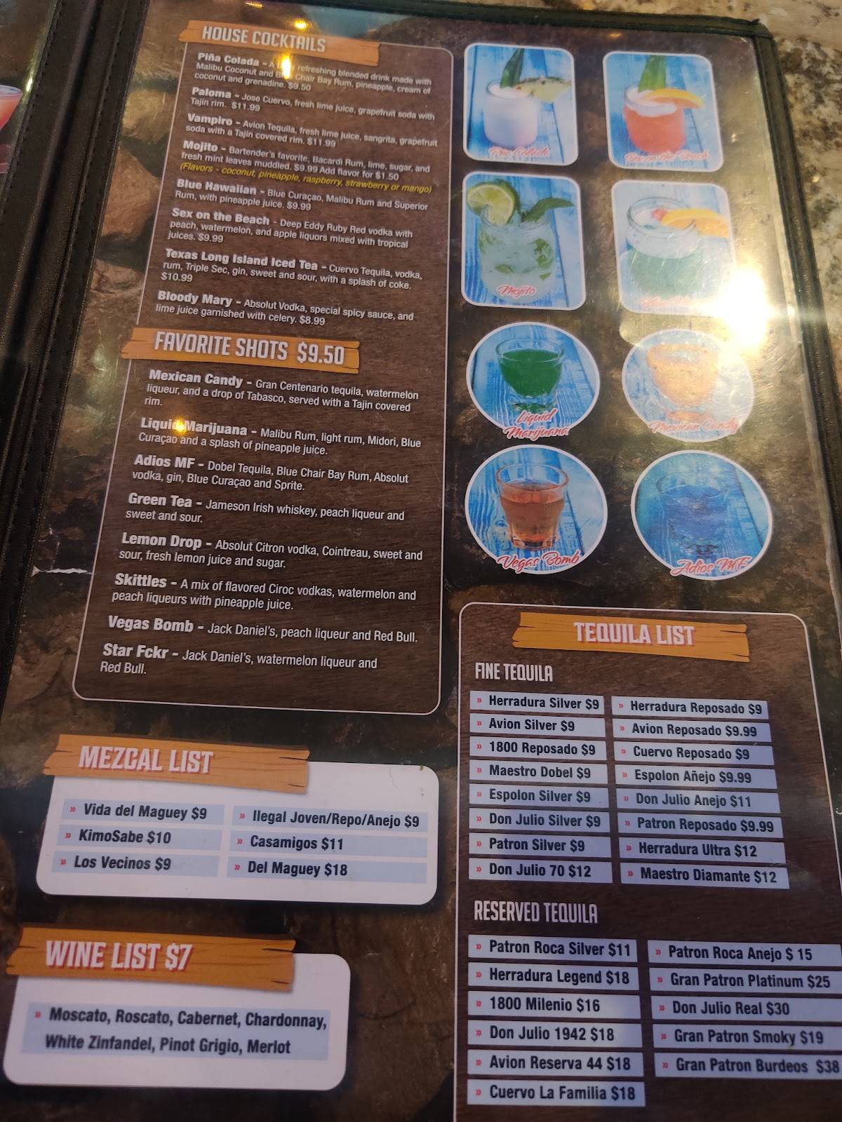 Menu at El Refu pub & bar, Humble
