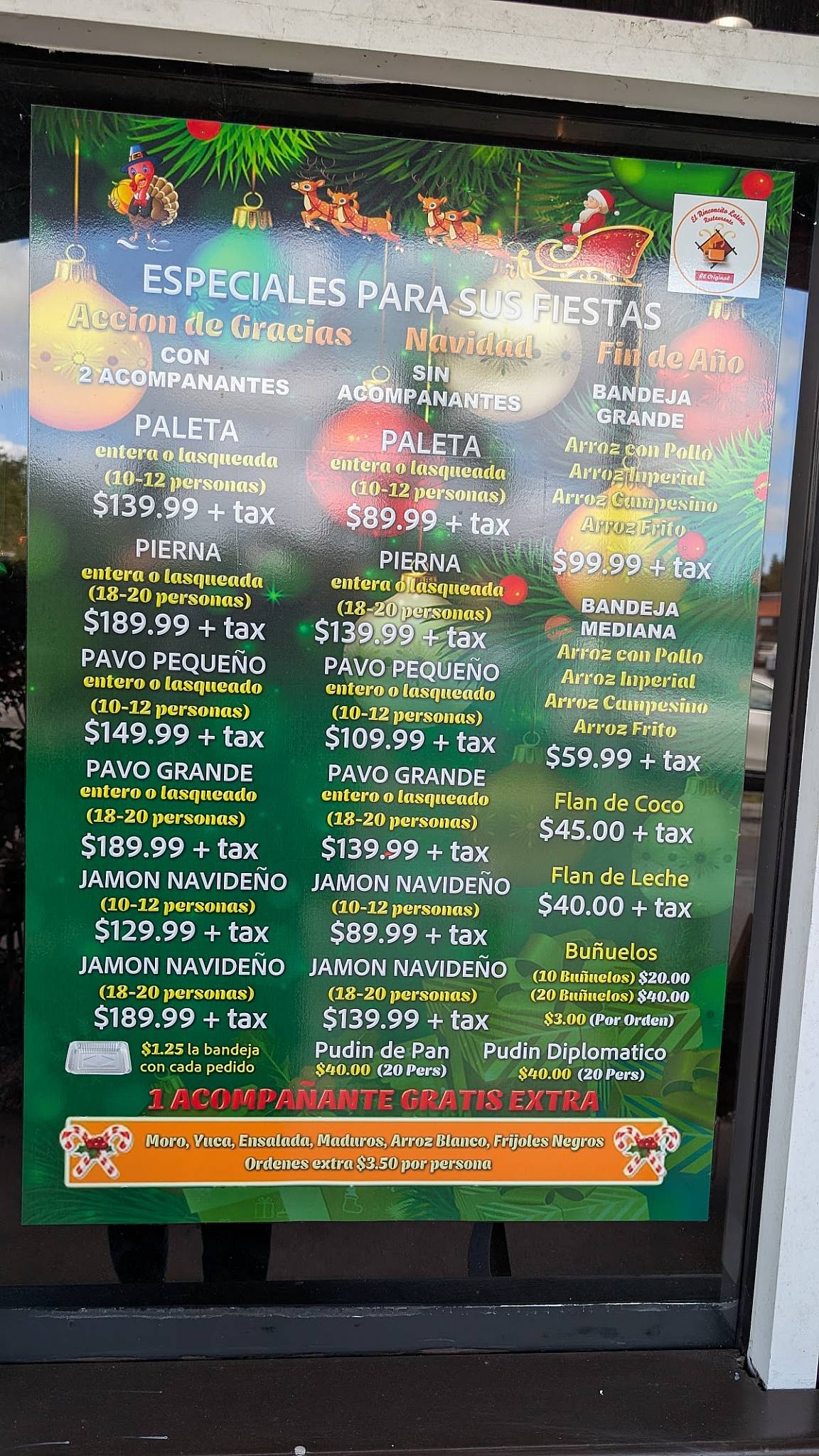 Menu at El Rinconcito Latino Sunset Drive restaurant, Kendall West, SW ...