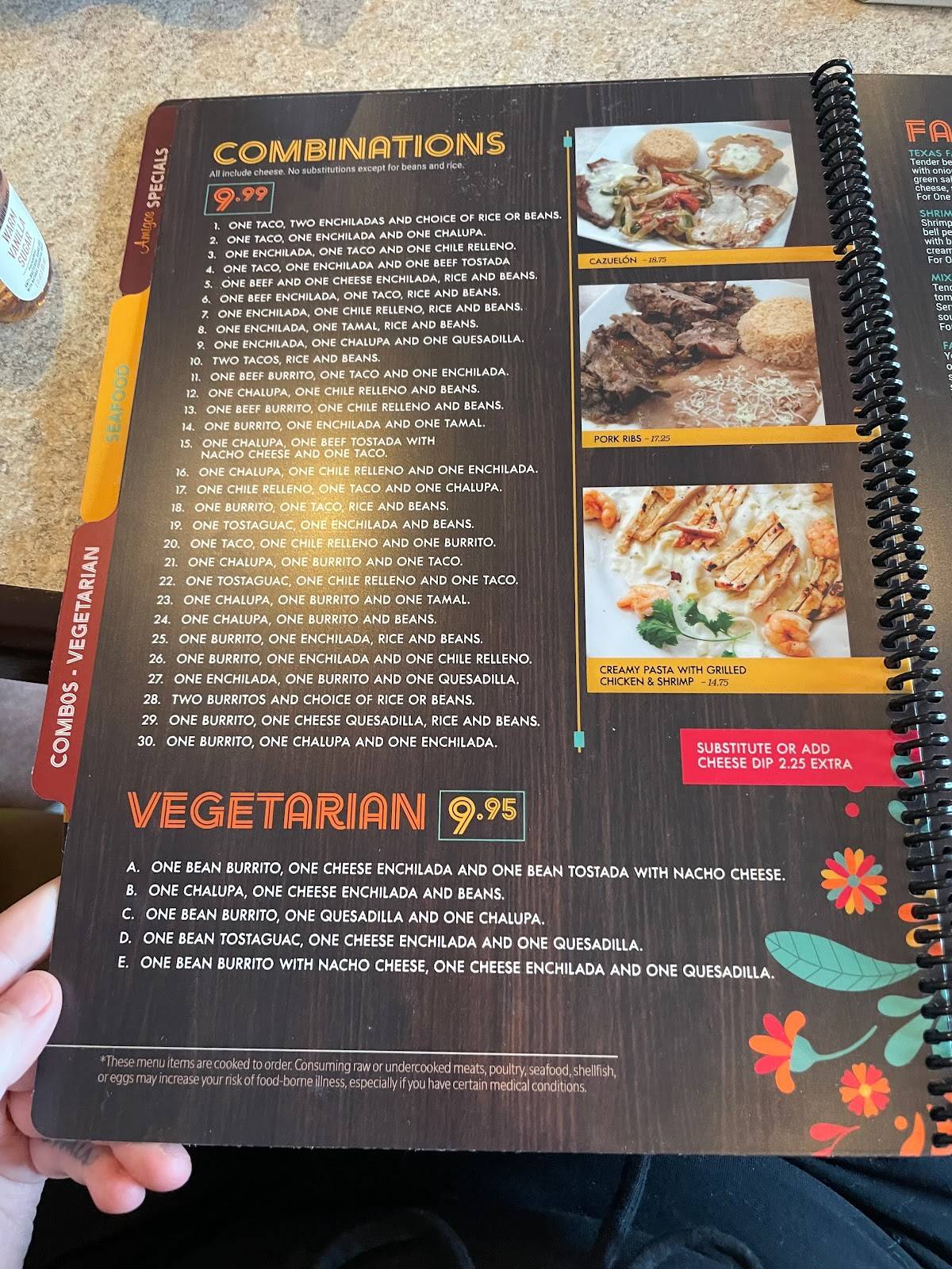 Menu at El Sarape Mexican Restaurant, Hickory