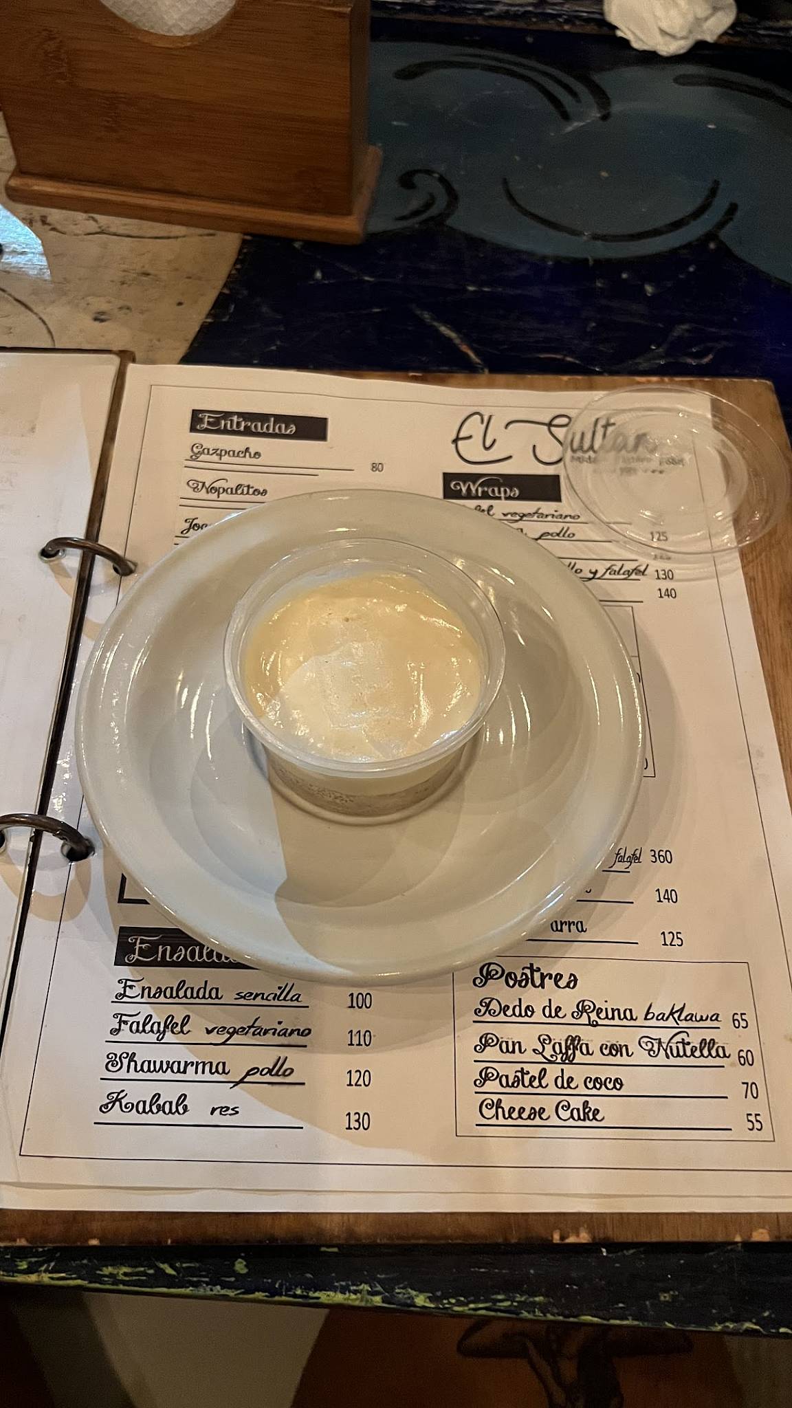 Carta del restaurante El Sultán, Puerto Escondido, boulevard benito ...