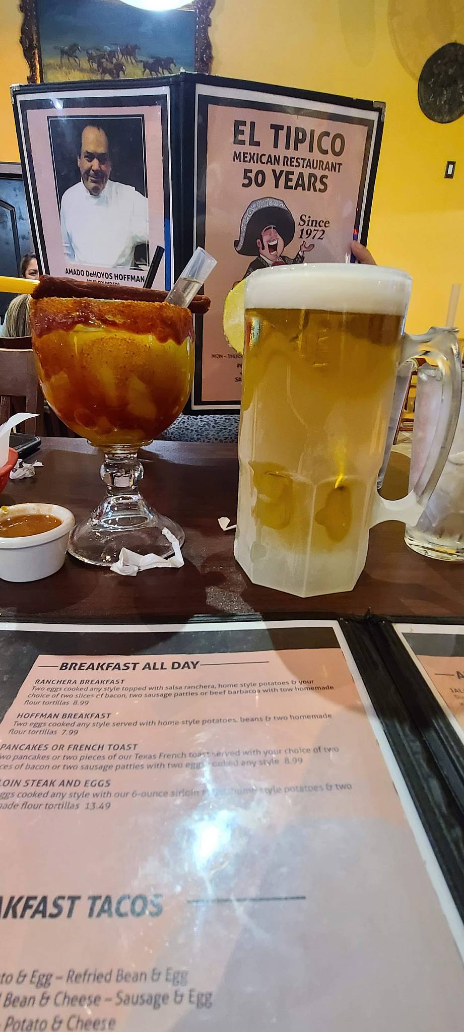Menu at El Tipico Restaurant, San Antonio, Rigsby Ave