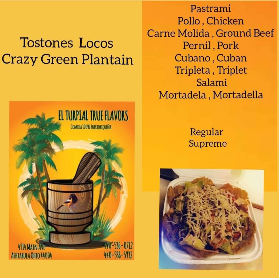 Menu at El Turpial True Flavors BBQ, Ashtabula
