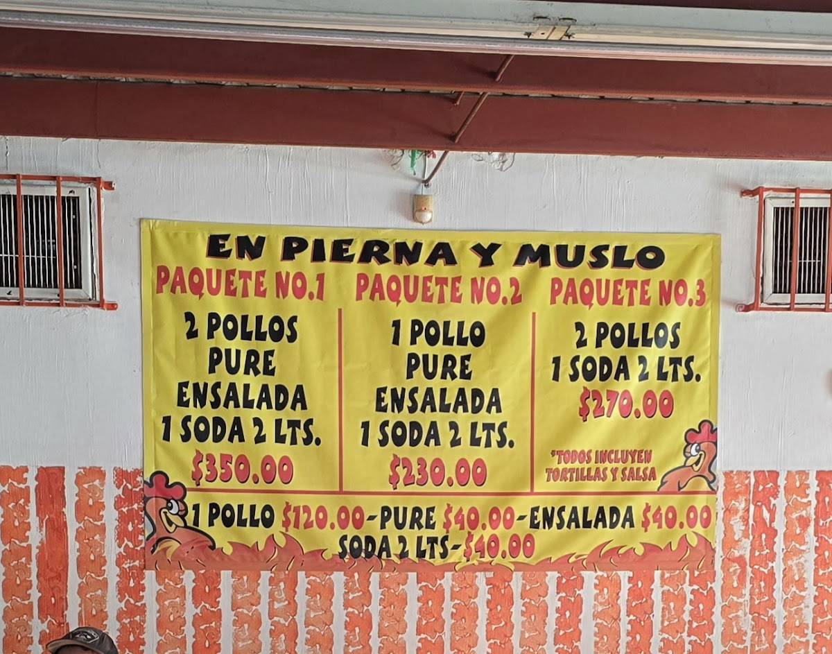 Carta del restaurante El gran pollo, Tecate