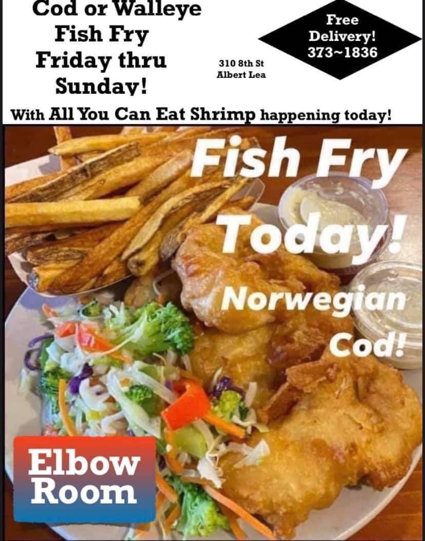 Menu at Elbow Room restaurant, Albert Lea