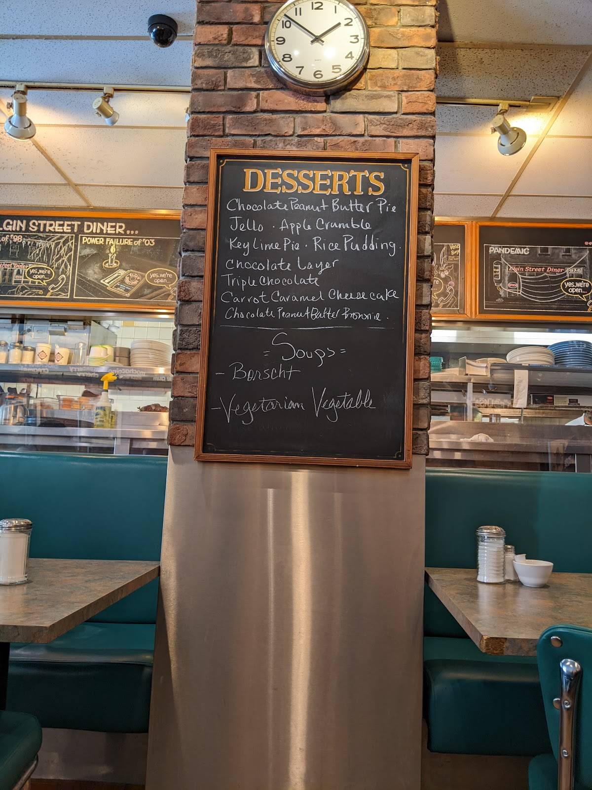 Menu at Elgin Street Diner restaurant, Ottawa, 374 Elgin St