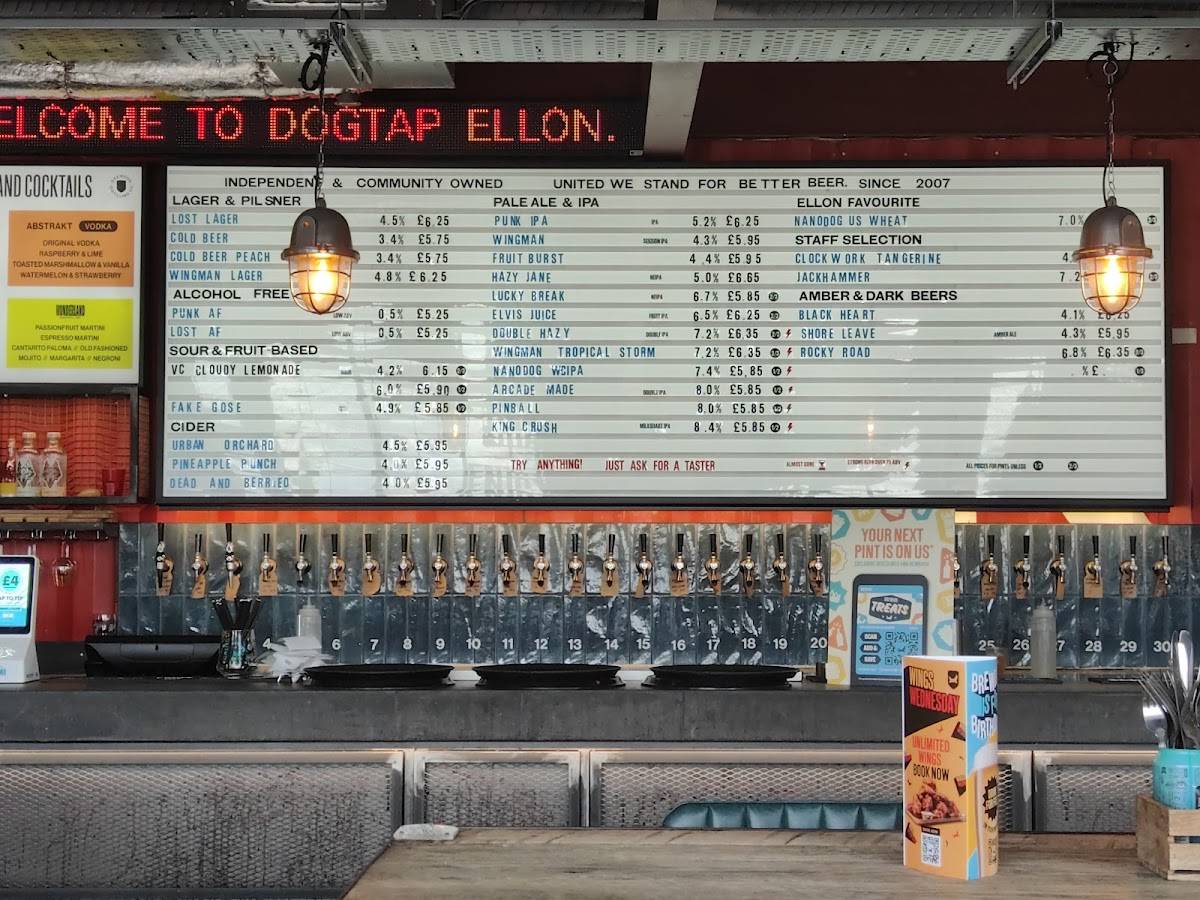 Menu at BrewDog DogTap pub & bar, Ellon