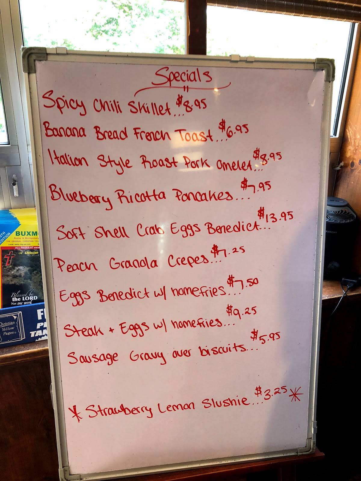 Menu at Energy Station restaurant, Harleysville
