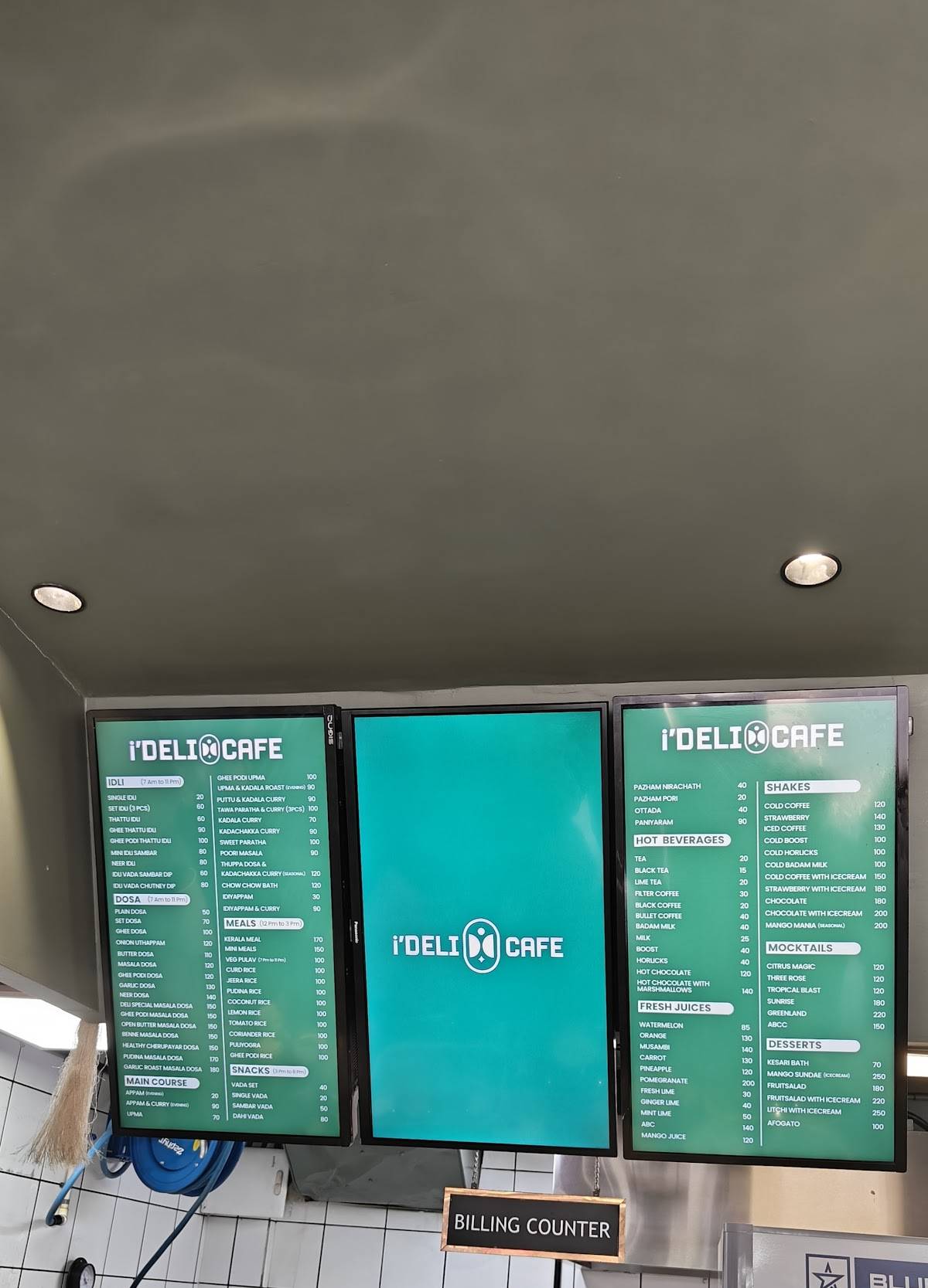 Menu at i’DELI CAFE, Ernakulam