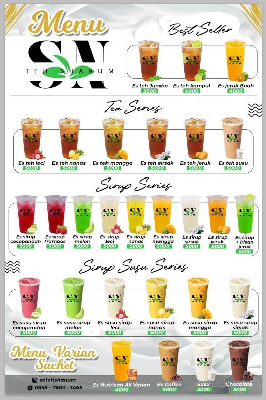 Carta del restaurante Es Teh Jumbo Shanum & Bakso Pentol Mang Cobi ...