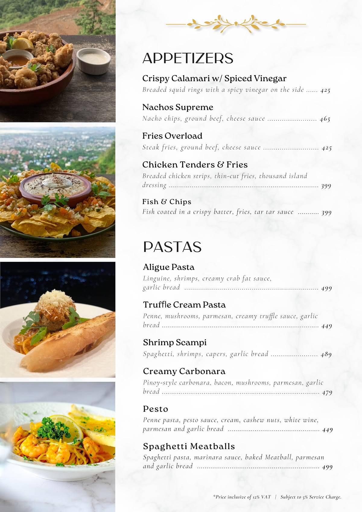 Menu at Escalera Cafe, Binangonan, Blk 84 A lot 3 Pelican Cliff ...