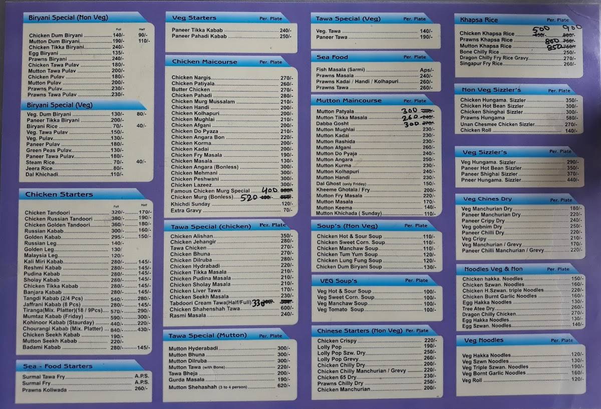 Menu at Famous Dum Biriyani & Kabab Corner, Navi Mumbai, 2-13