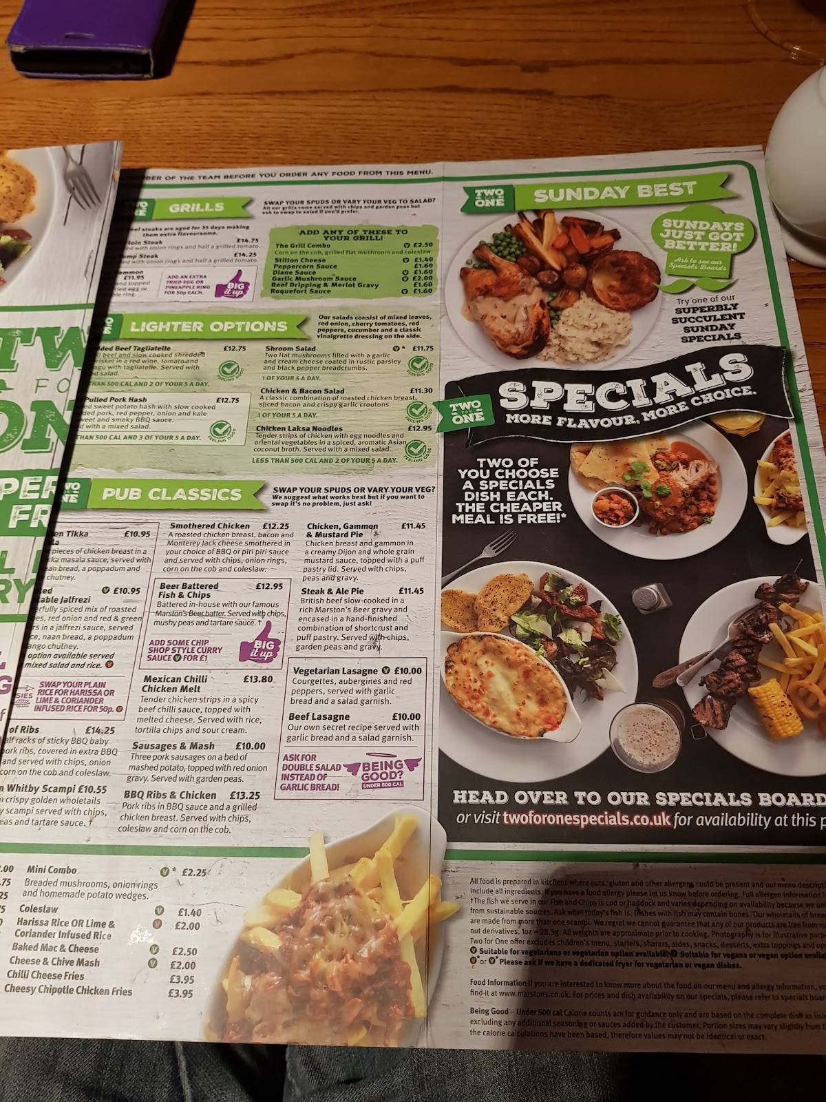 Menu at Farmer John's pub & bar, Sutton Coldfield