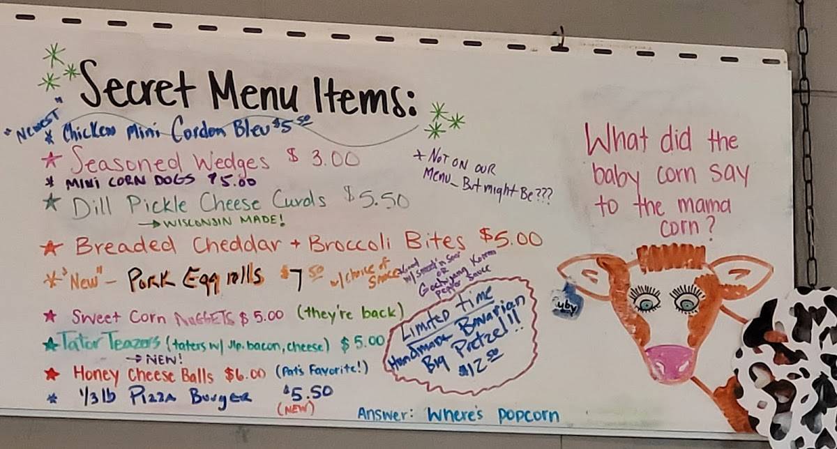 Menu at Farmstead Saloon pub & bar, Eureka