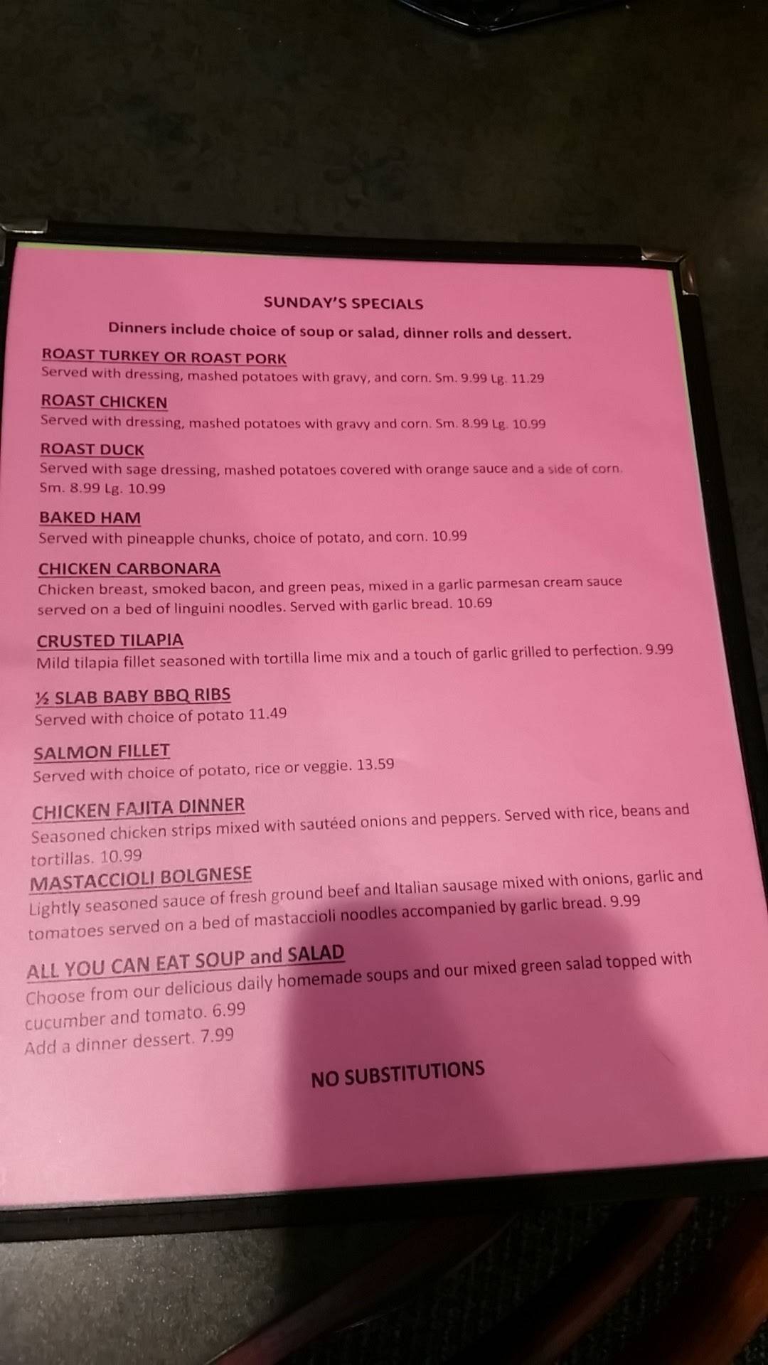 Menu at Faros Restaurant & Cocktails, Fond du Lac