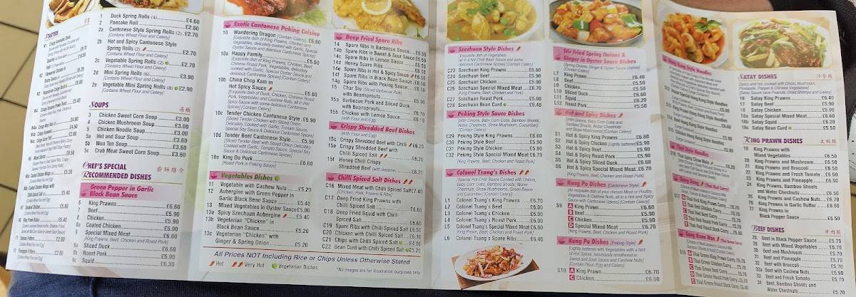 Menu at Marham Chinese Takeaway fast food, Marham