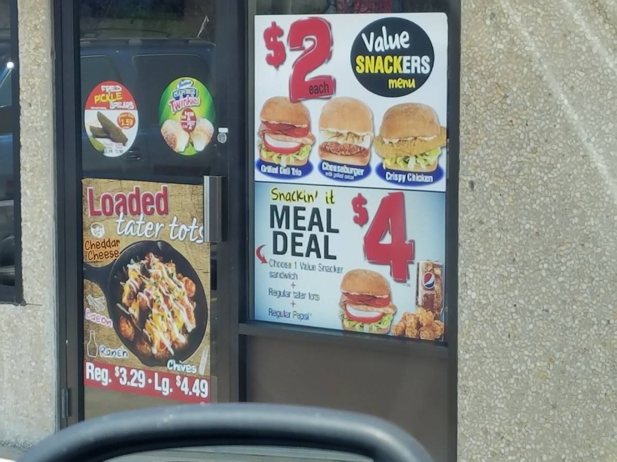 Menu at Mr. Hero fast food, Orwell