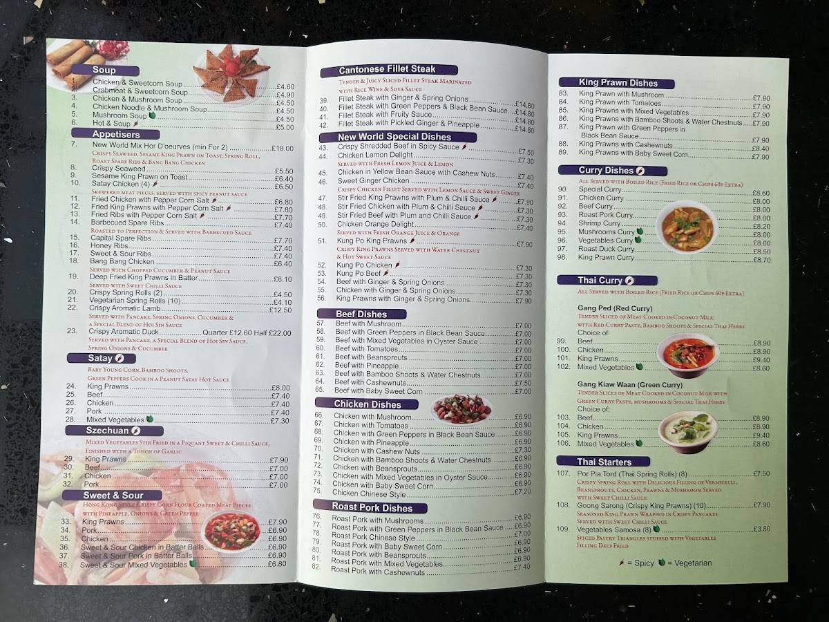 Menu at New World Takeaway fast food, Bristol, 16 High St