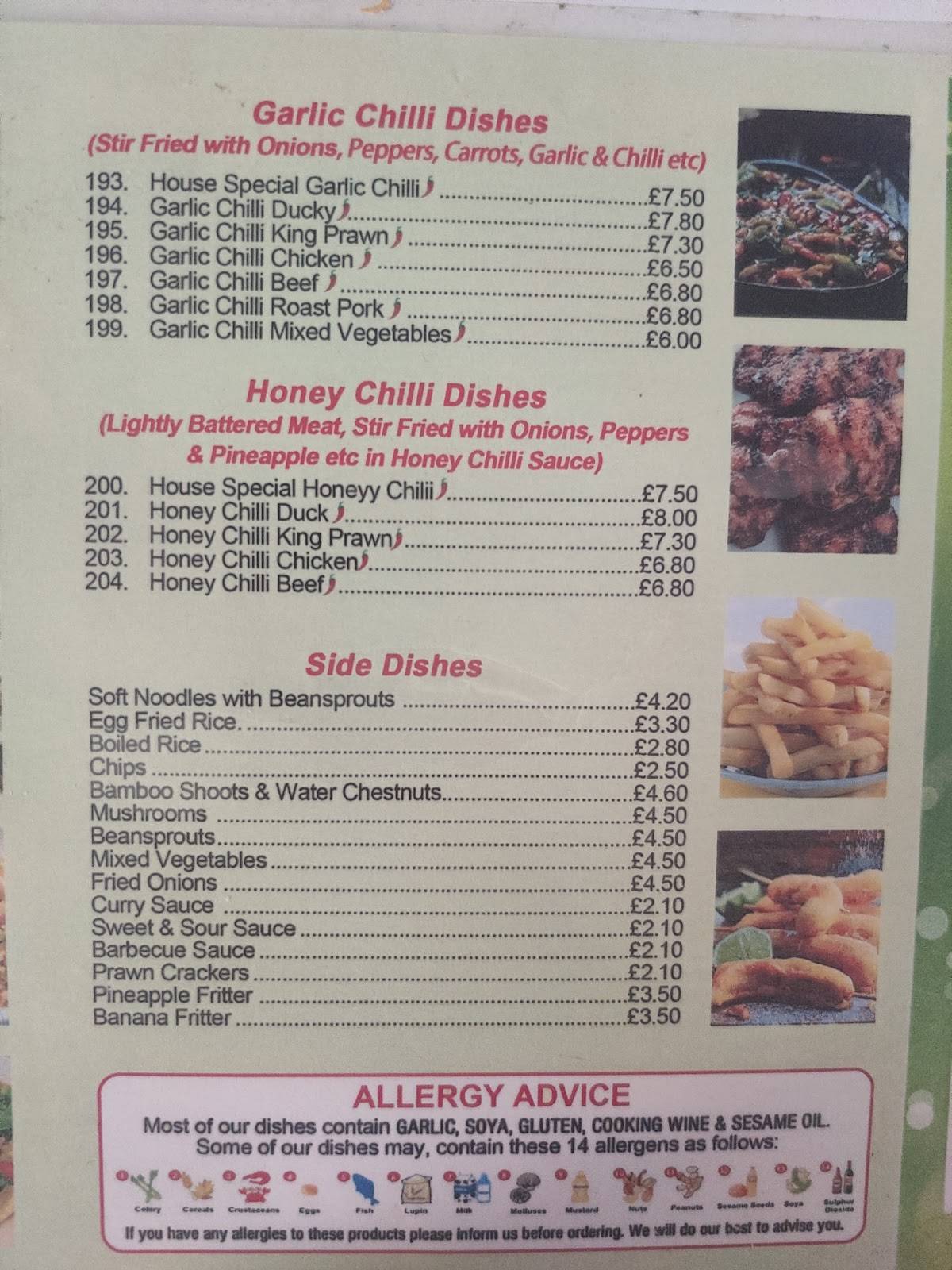 Menu at The Cabin fast food, Presteigne