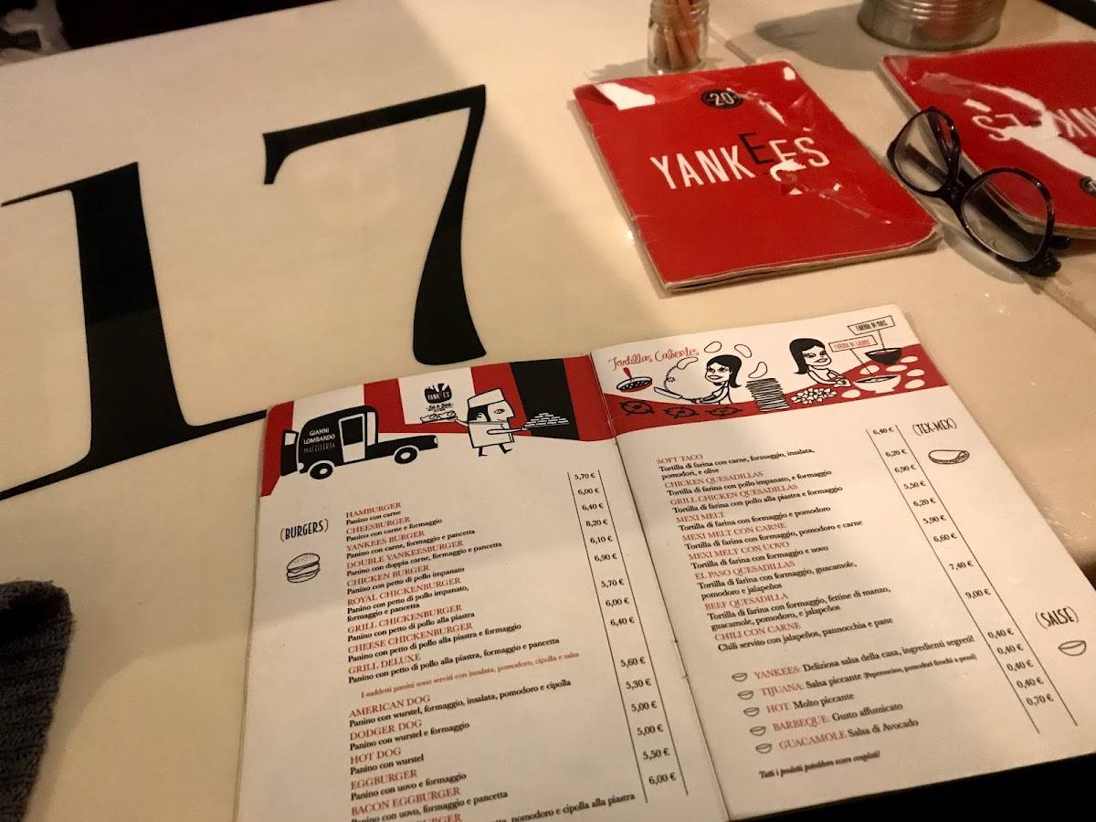 Menu da Yankees fast food, Follonica, Via Albereta