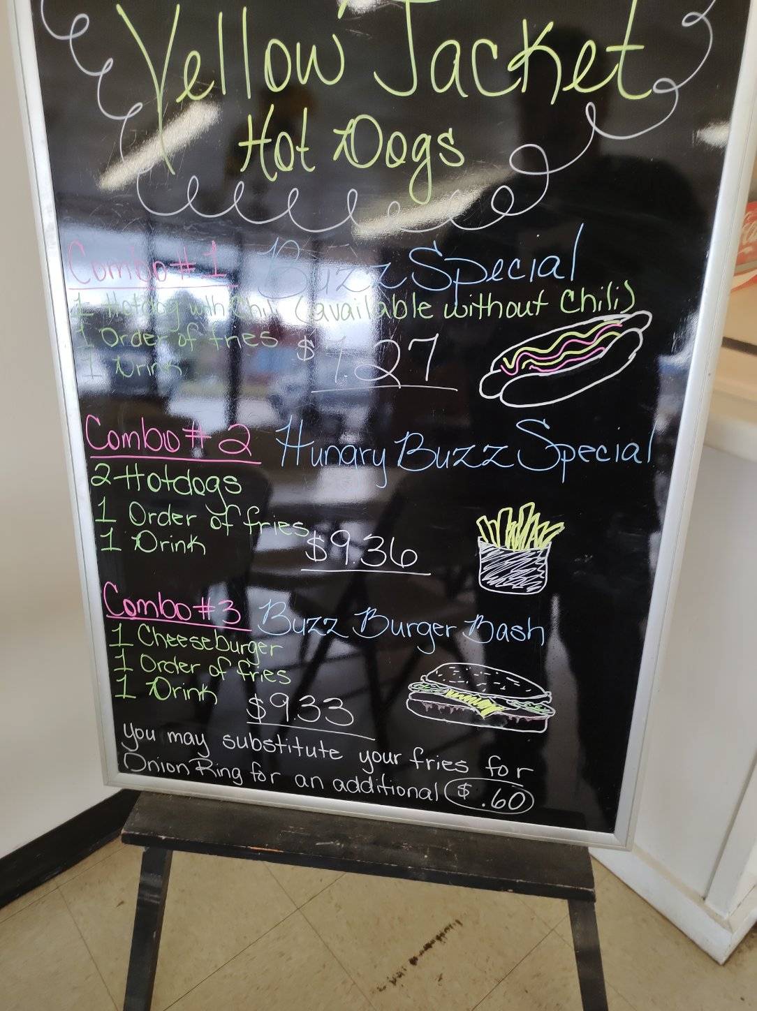 Menu at Yellow Jacket Hot Dogs fast food, Ellenwood