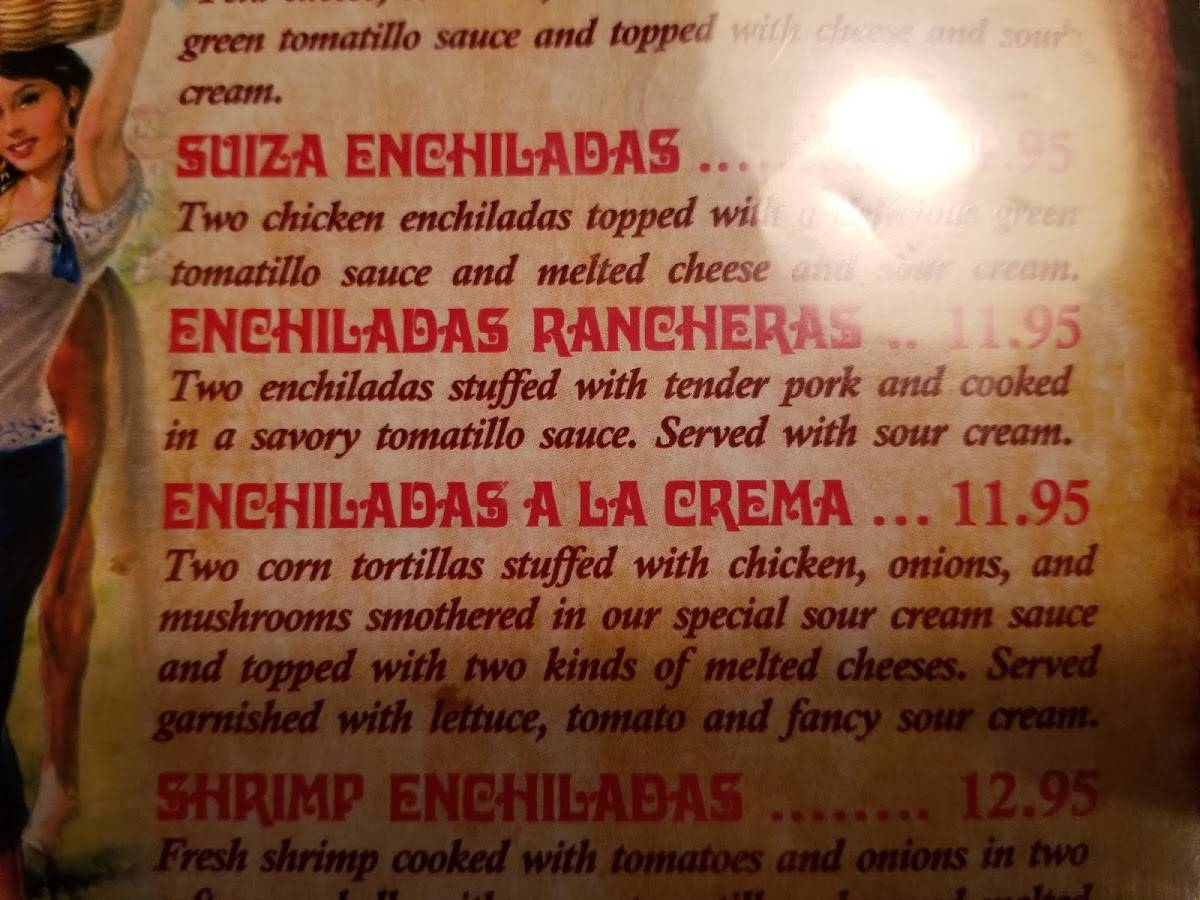 Menu at Fiesta Azteca of Suntree restaurant, Melbourne, 6765 N Wickham ...