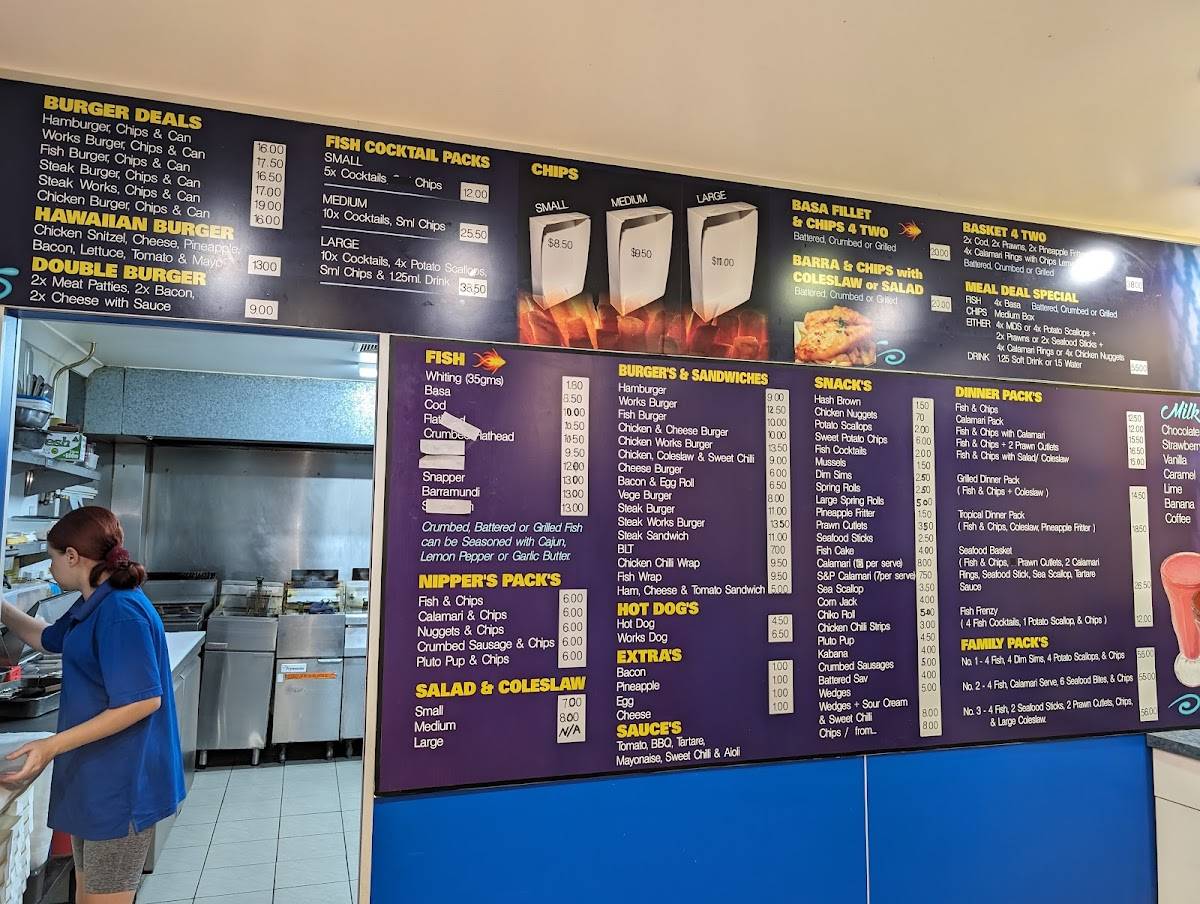 Menu at Fish in The Park fast food, Paradise Point, 1/40 The Esplanade