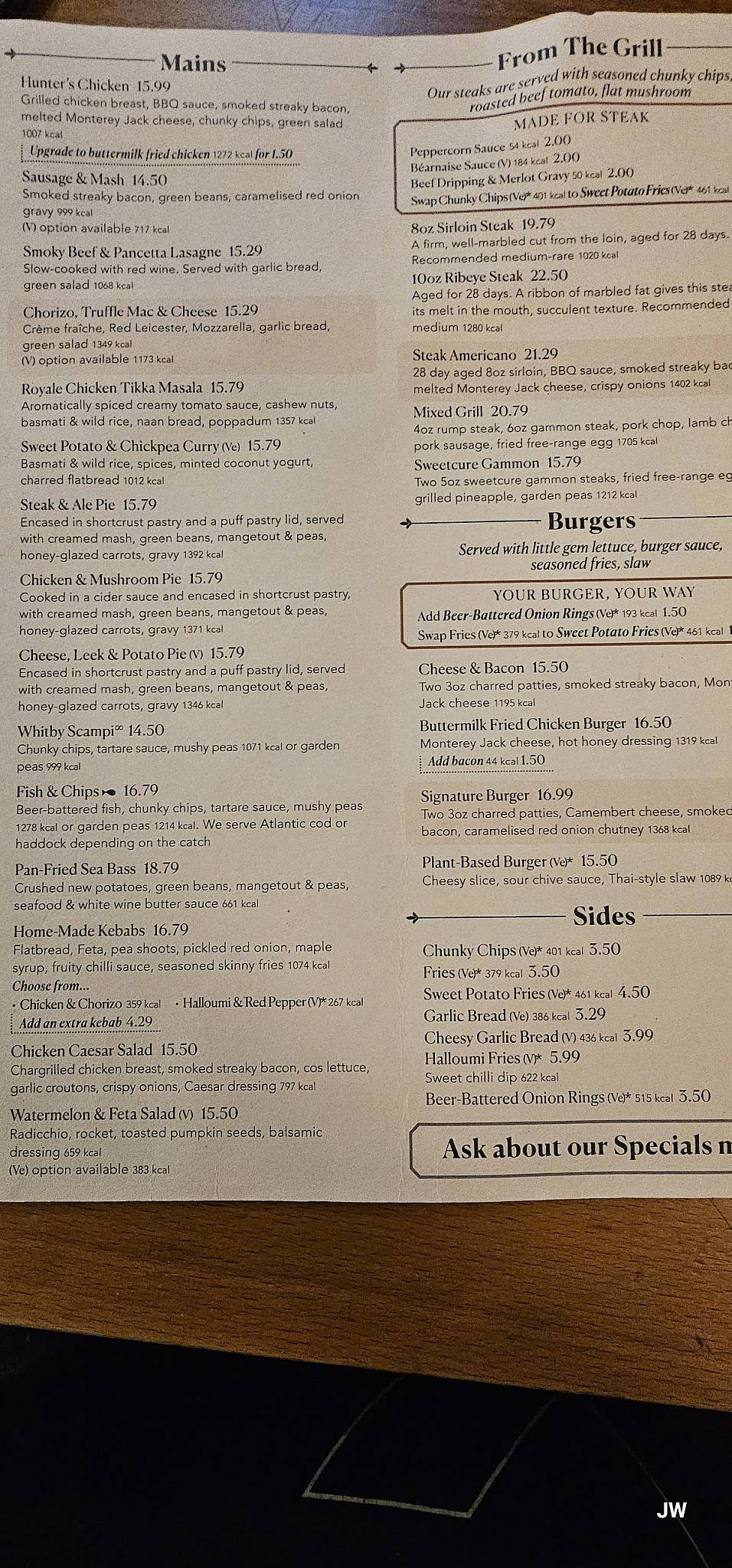 Menu at Fisherman's Cot pub & bar, Bickleigh, Bickleigh