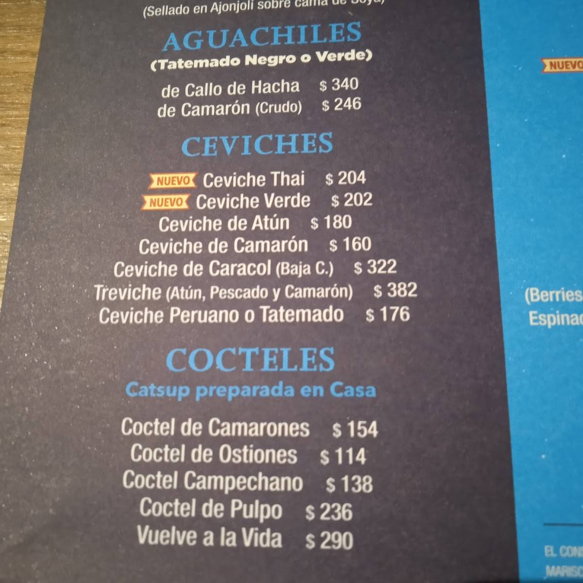 Carta del restaurante Fisher's Polanco, Ciudad López Mateos, Avenida ...