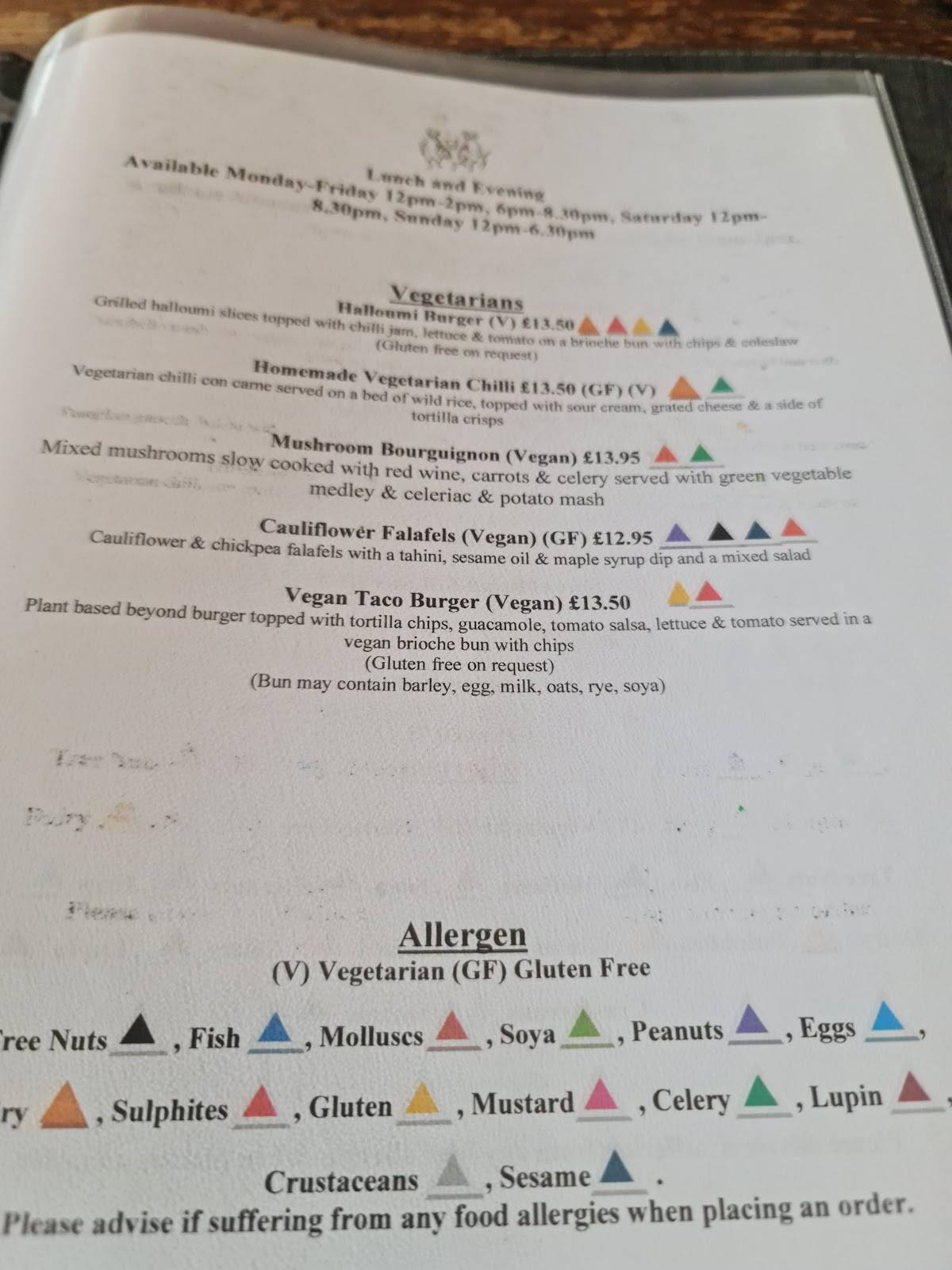 Menu at The Fox & Hounds pub & bar, Fleet