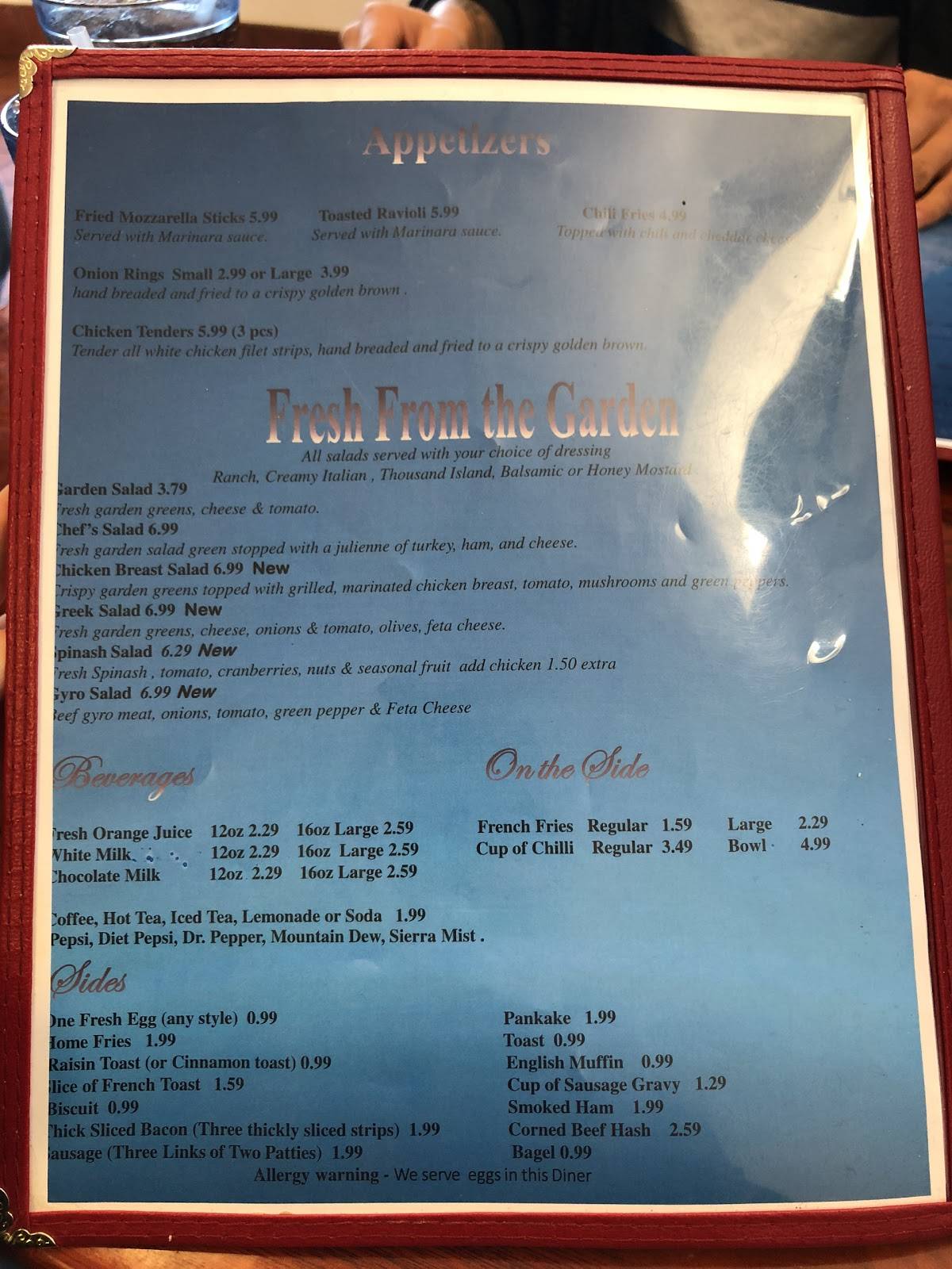 Menu at Florissant City Diner restaurant, Florissant